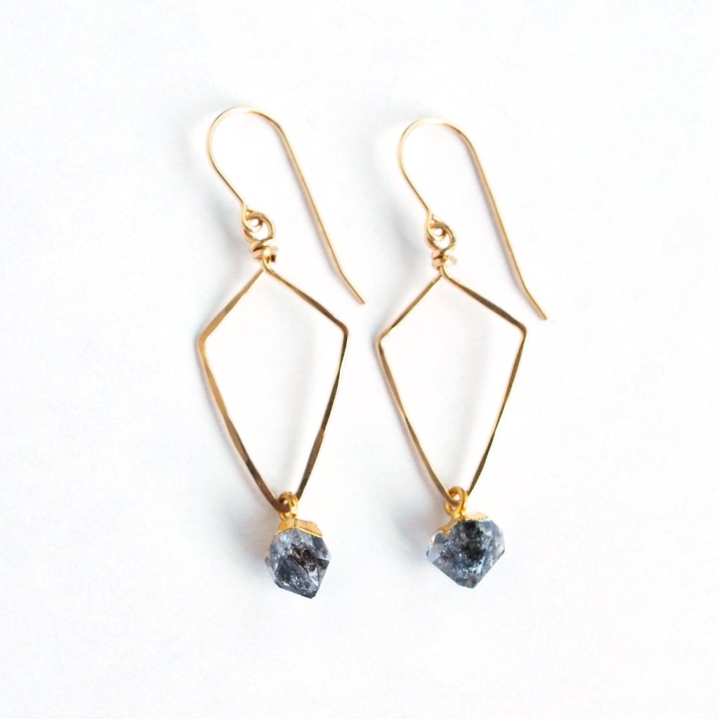 Turin Herkimer Diamond Earrings – Lavender Crush