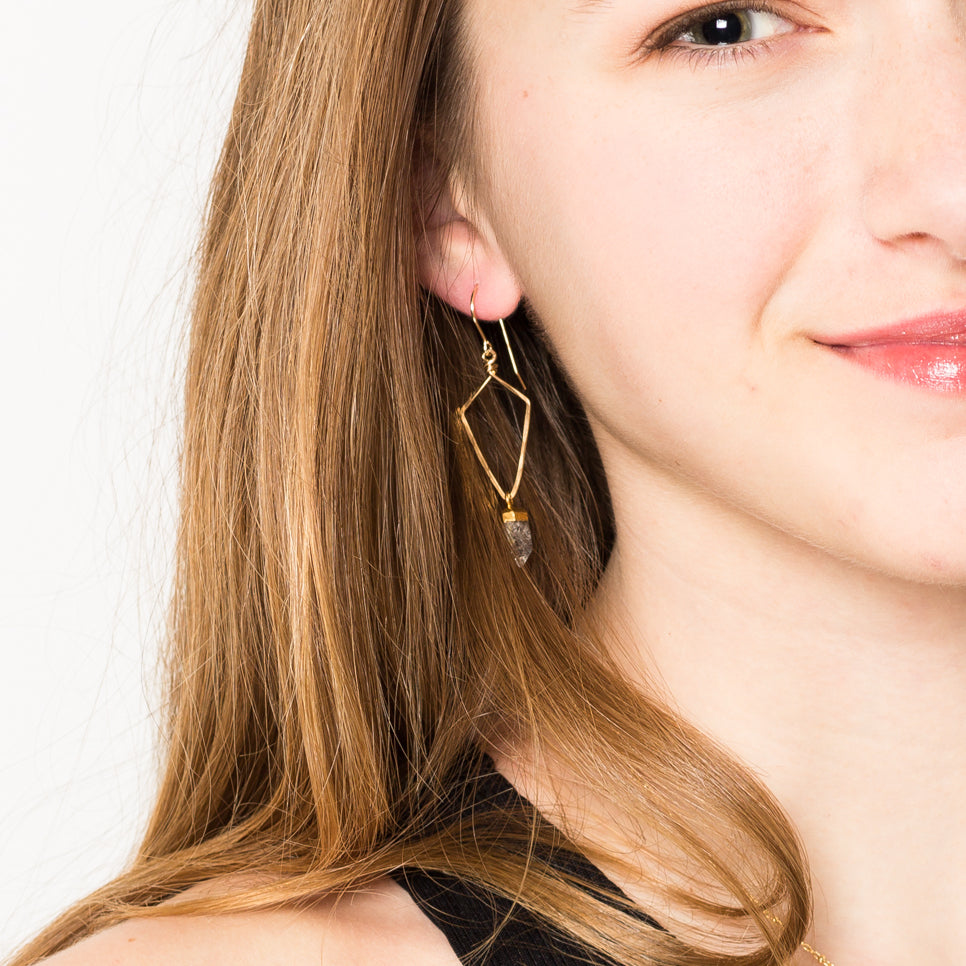 Turin Herkimer Diamond Earrings – Lavender Crush