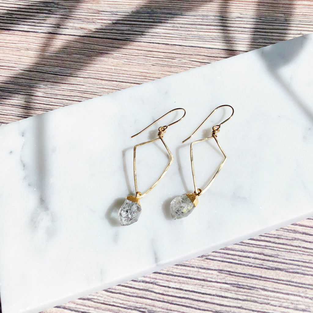 Turin Herkimer Diamond Earrings – Lavender Crush